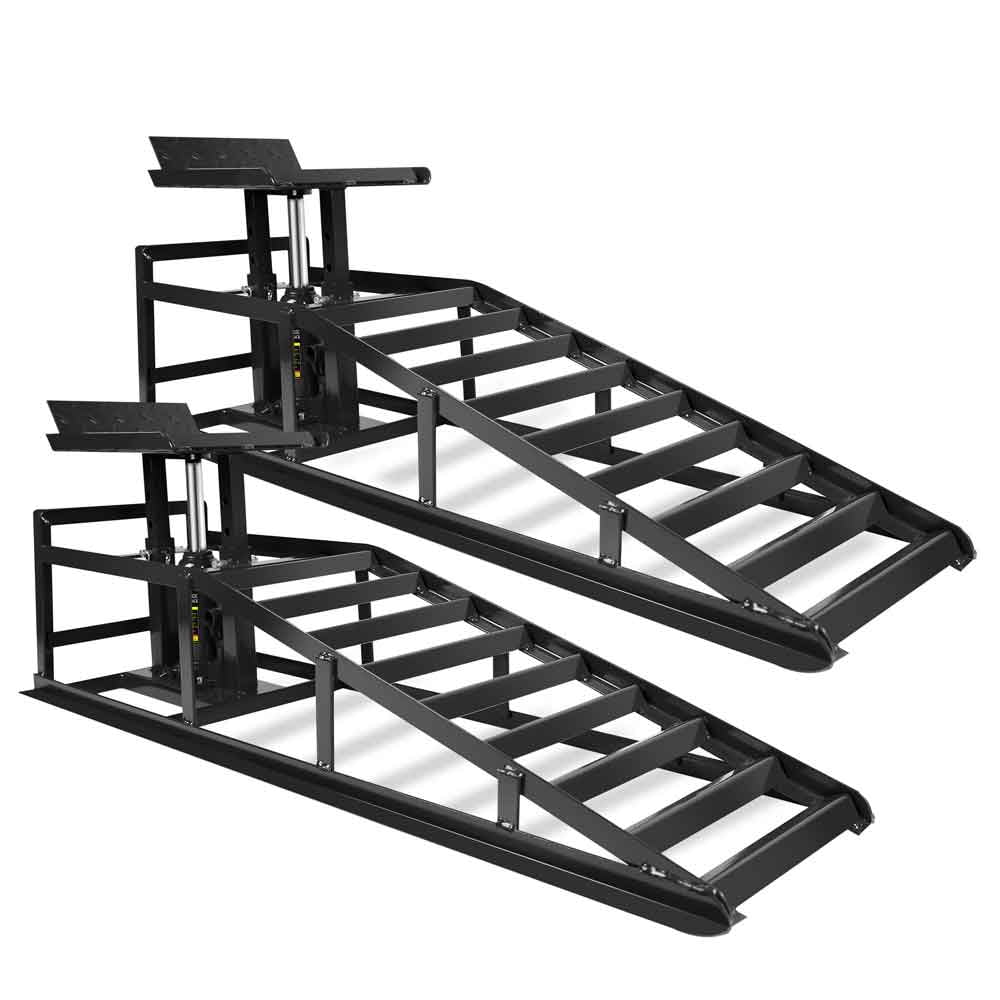 Yone jx je 2PCS 5T Hydraulic Car Ramps, Heavy Duty Hydraulic Vehicle ...