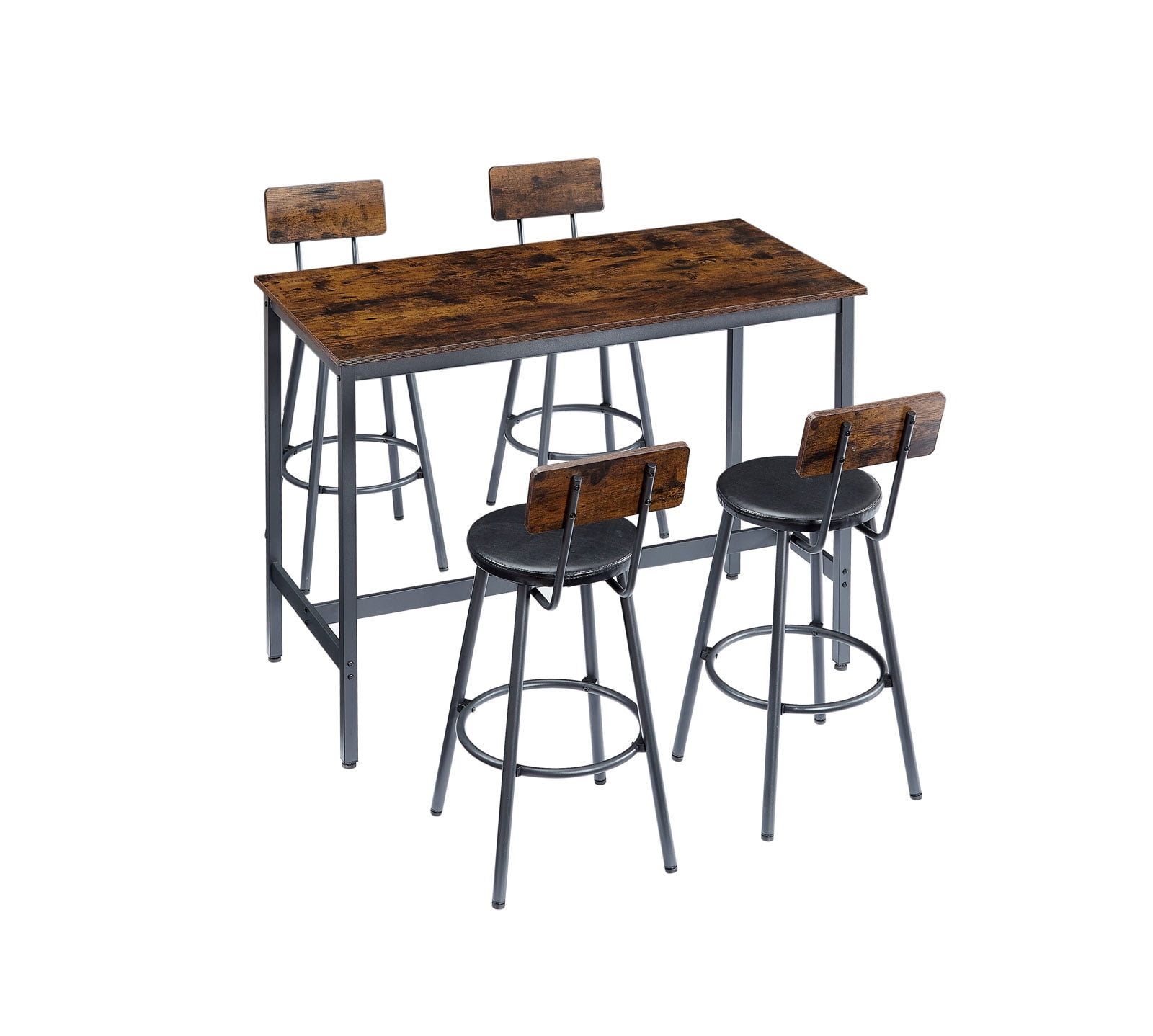 Yone jx je Pub High Dining Table 5 Piece Set, Industrial Style Pub ...