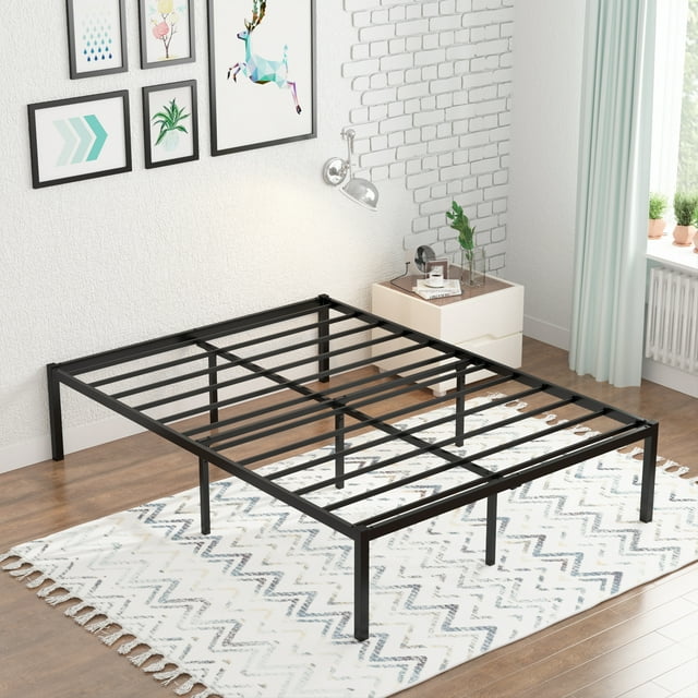 Yoneston 16 Inch King Metal Platform Bed Frame Reinforce Heavy Duty ...