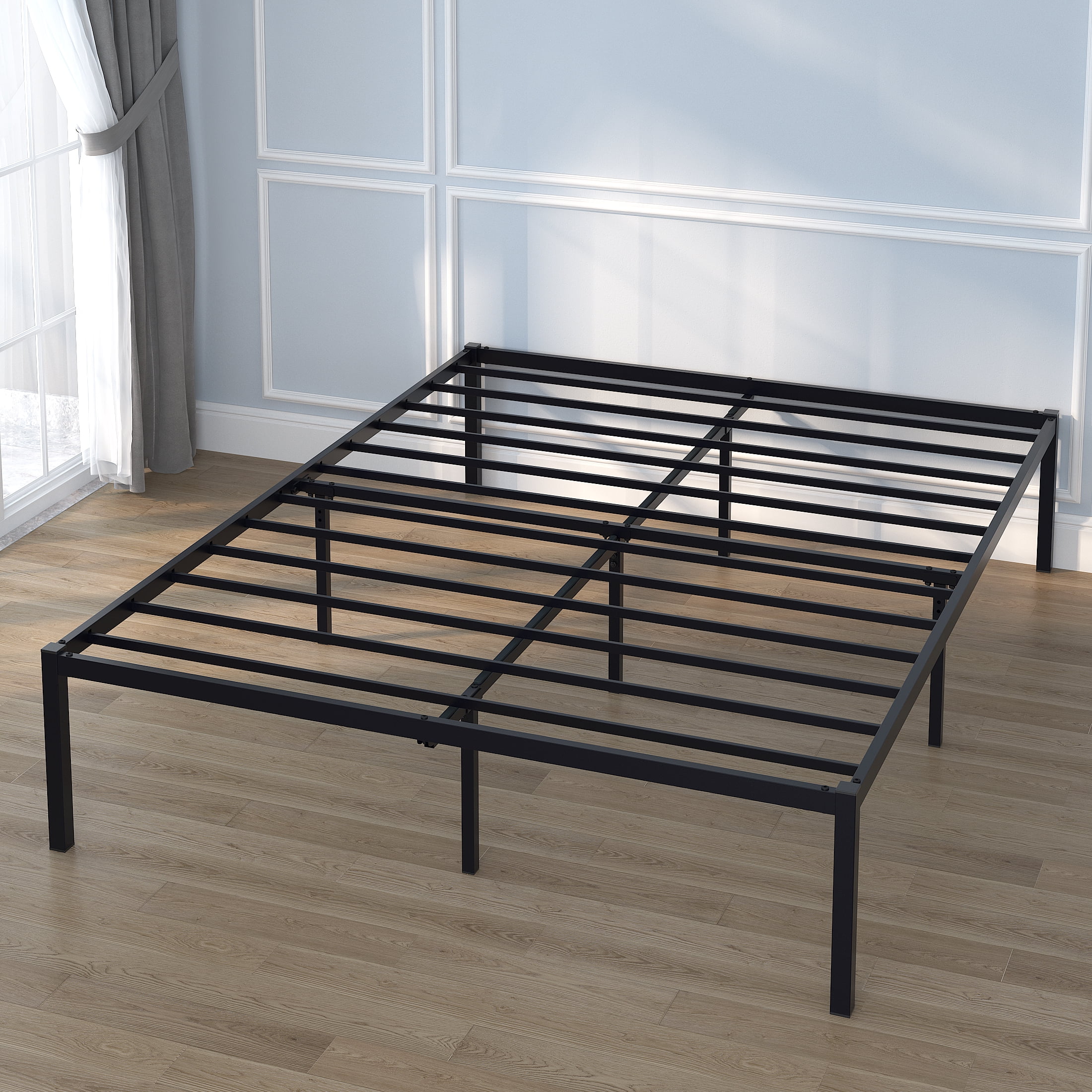 Yoneston 18 Inch Queen Size Steel Platform Bed Frame - Walmart.com