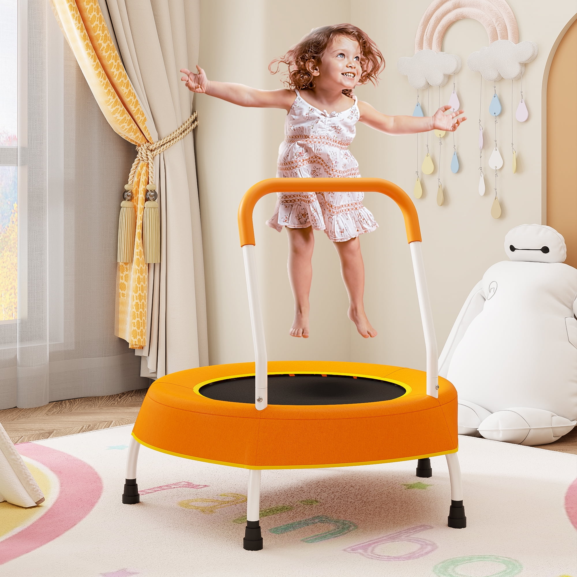 Yoneston 28 Mini Trampoline - Handle - 55lbs Weight Capacity - Walmart.com