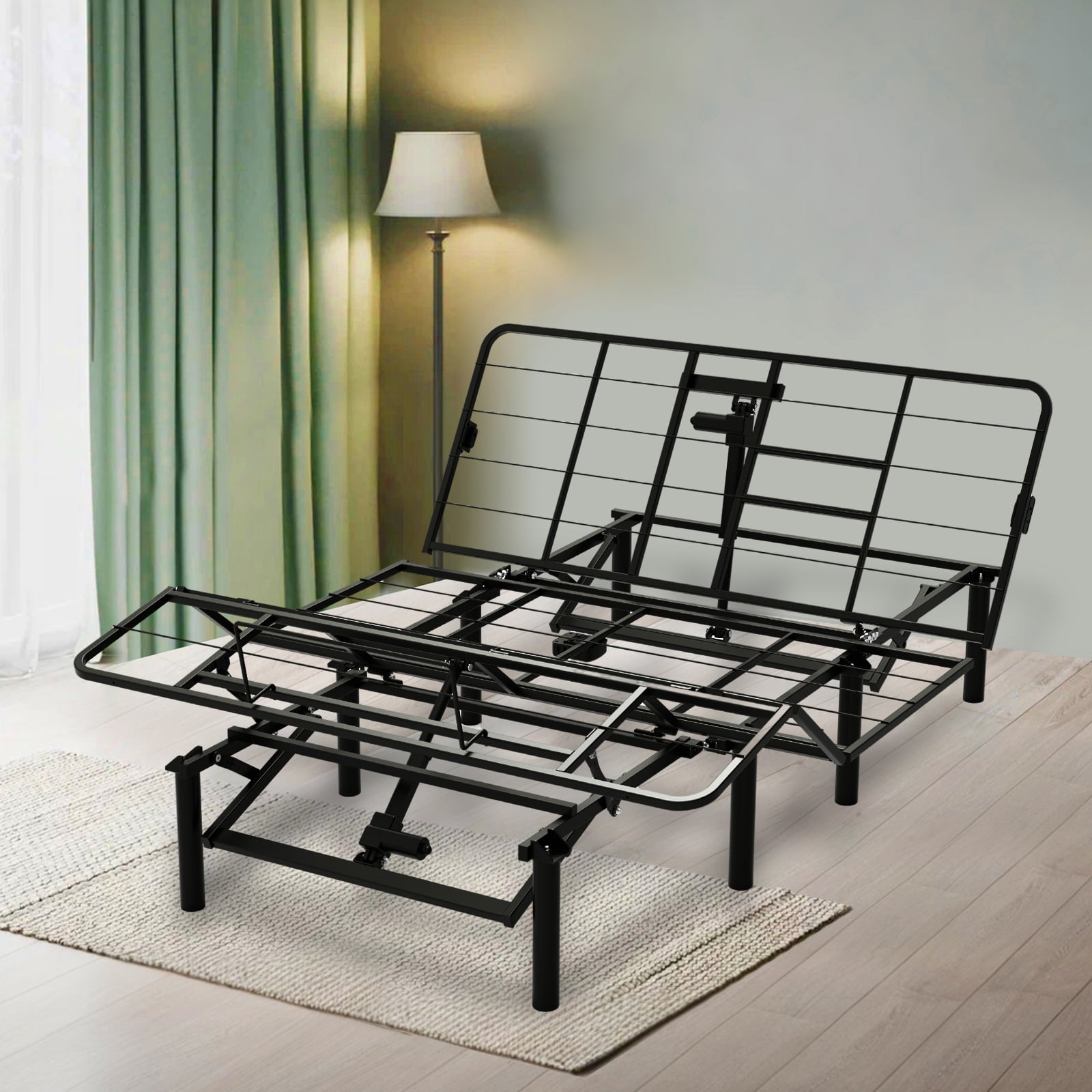 Yoneston Adjustable Bed Base Frame with Head & Foot Incline, Dual USB ...