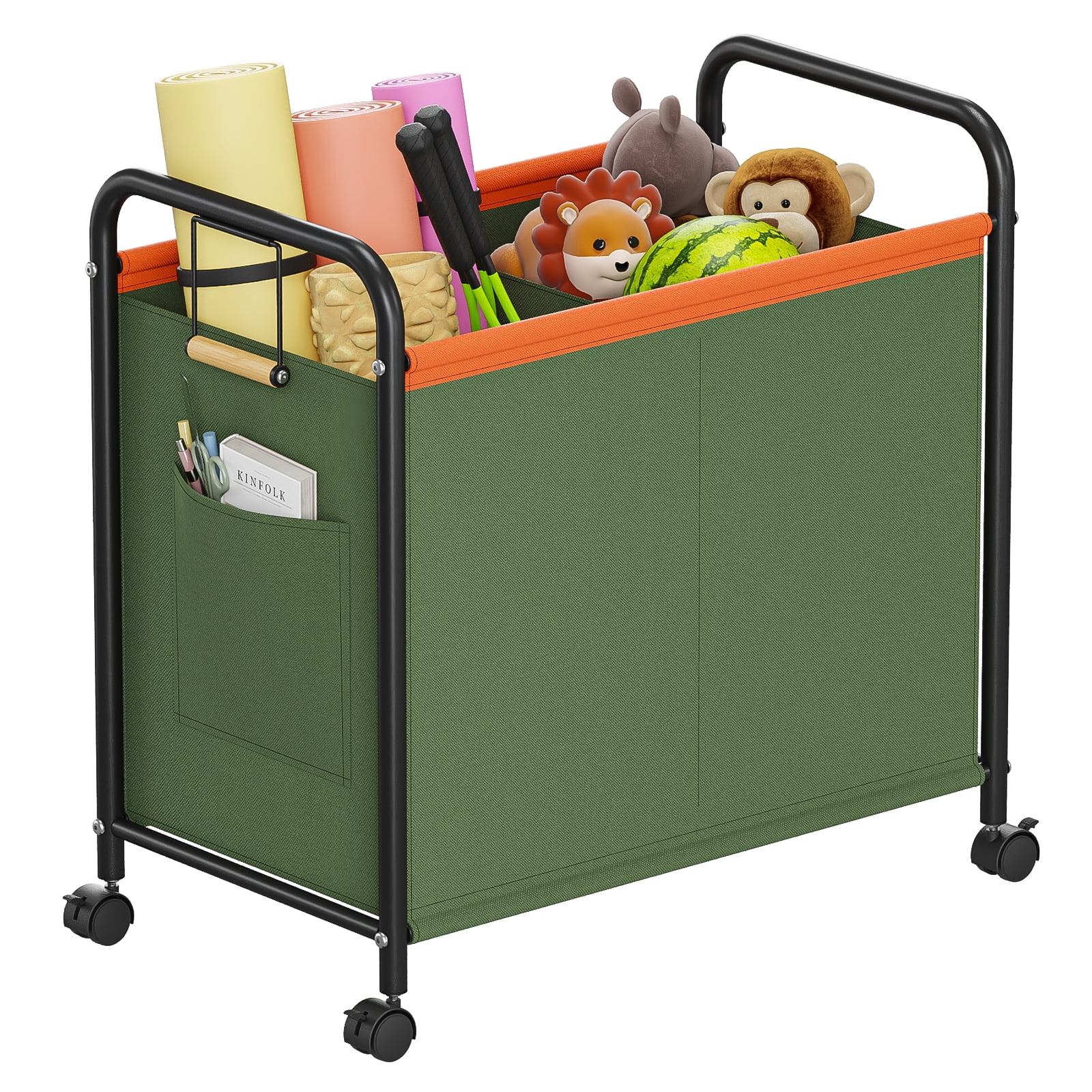 Yoneston Wheeled Home Gym Storage Rack, Large Workout Equipment Storage ...