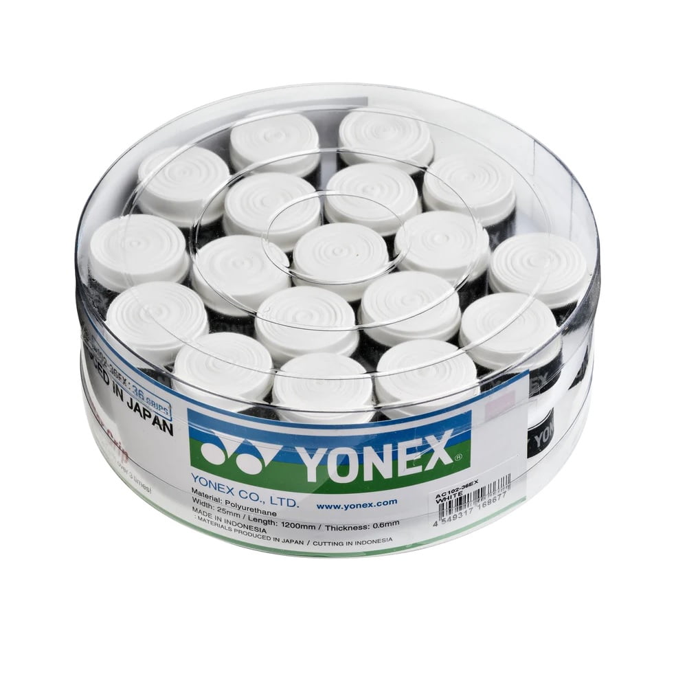 Yonex AC102-36EX Super GRAP Grip 36 Packs White - Walmart.com