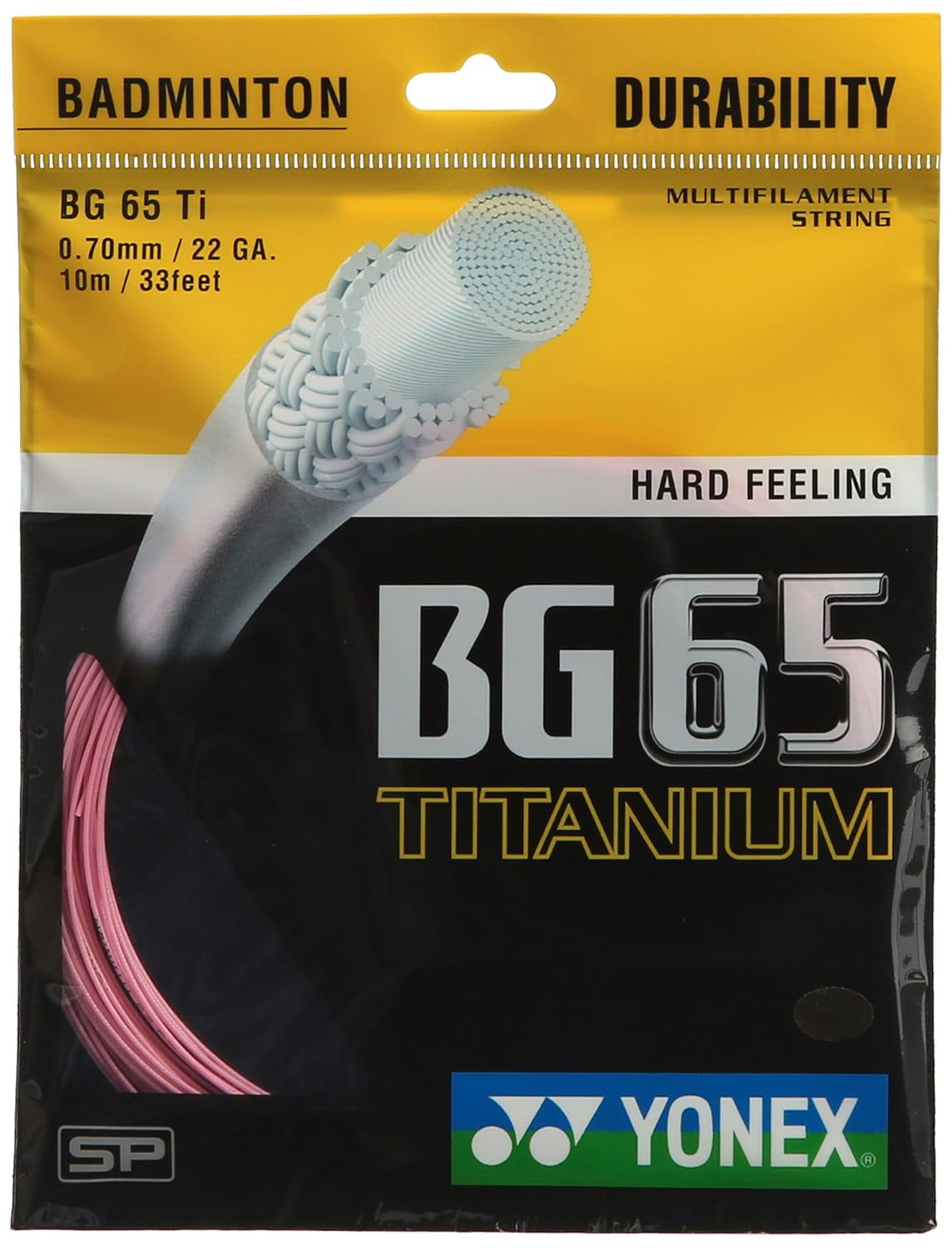 Yonex BG 65 Titanium Badminton Strings, Designed For Hard Hitters ...