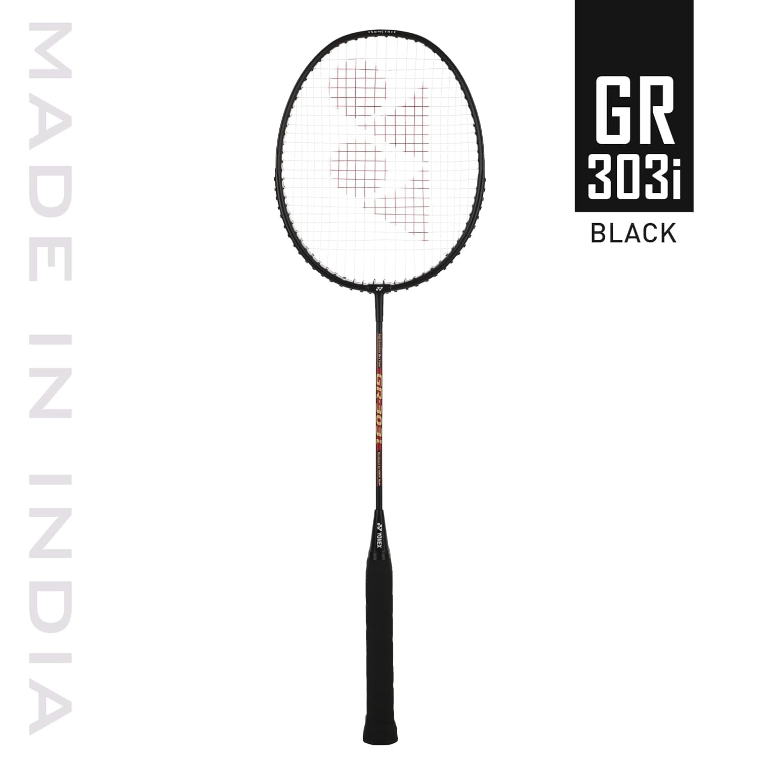 Yonex GR 303I Black Aluminium Badminton Racquet With Full Cover, Colour ...