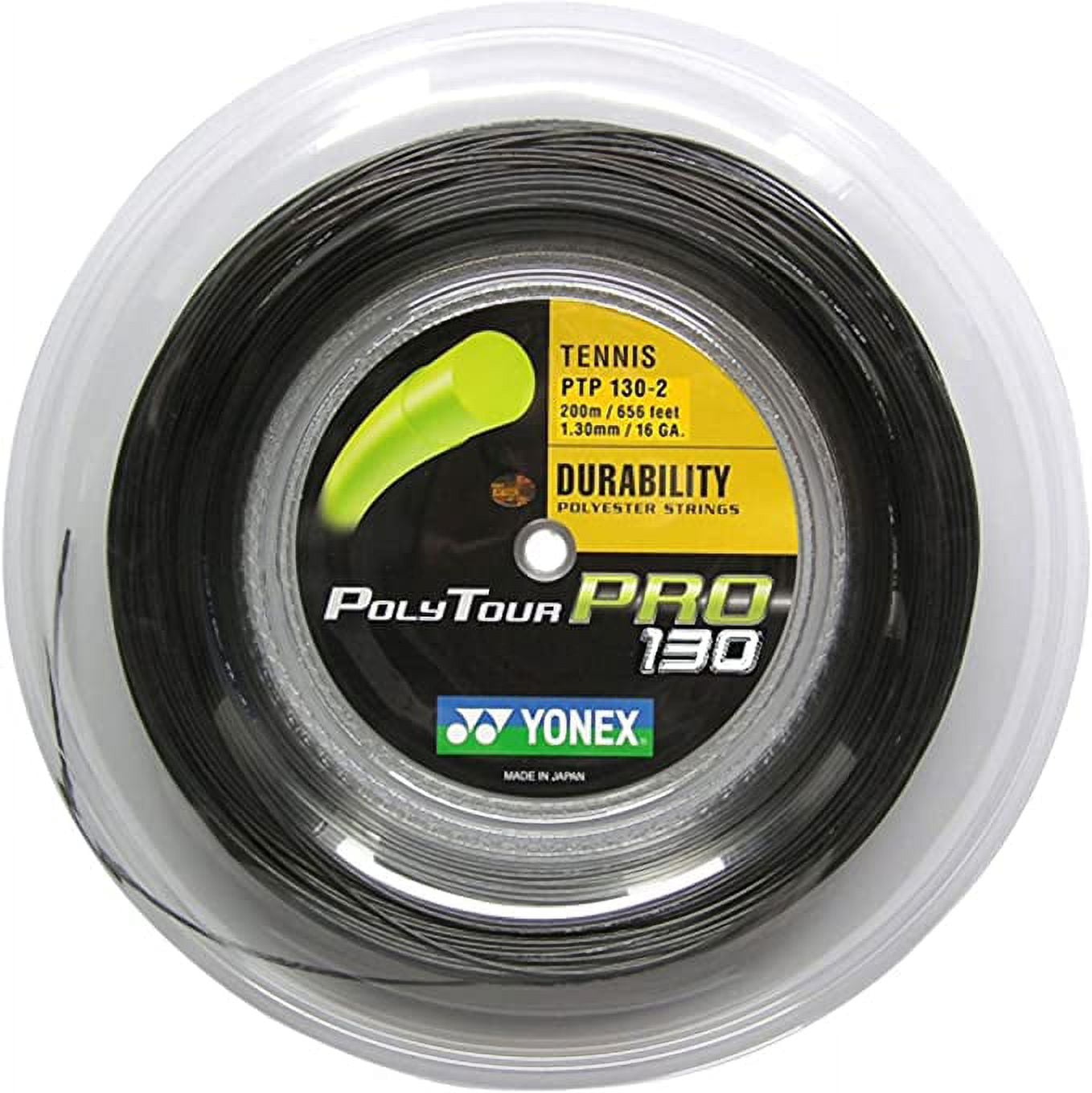 Yonex Polytour Pro 125 Tennis String - 660' Reel, 16Lg Gauge, Co-Polyester Monofilament, Blue ...
