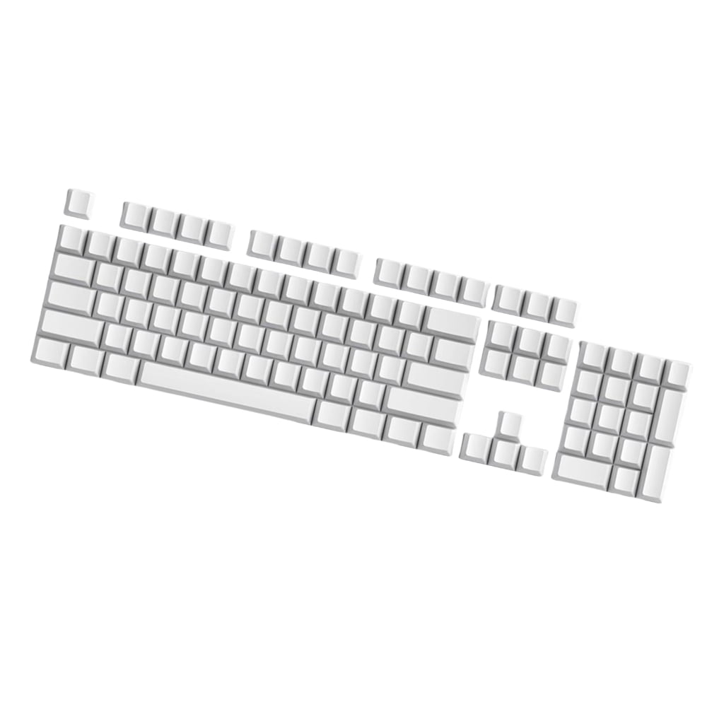YongCo 104Pcs White Original Profile No Letter PBT Blank Keycap for ...
