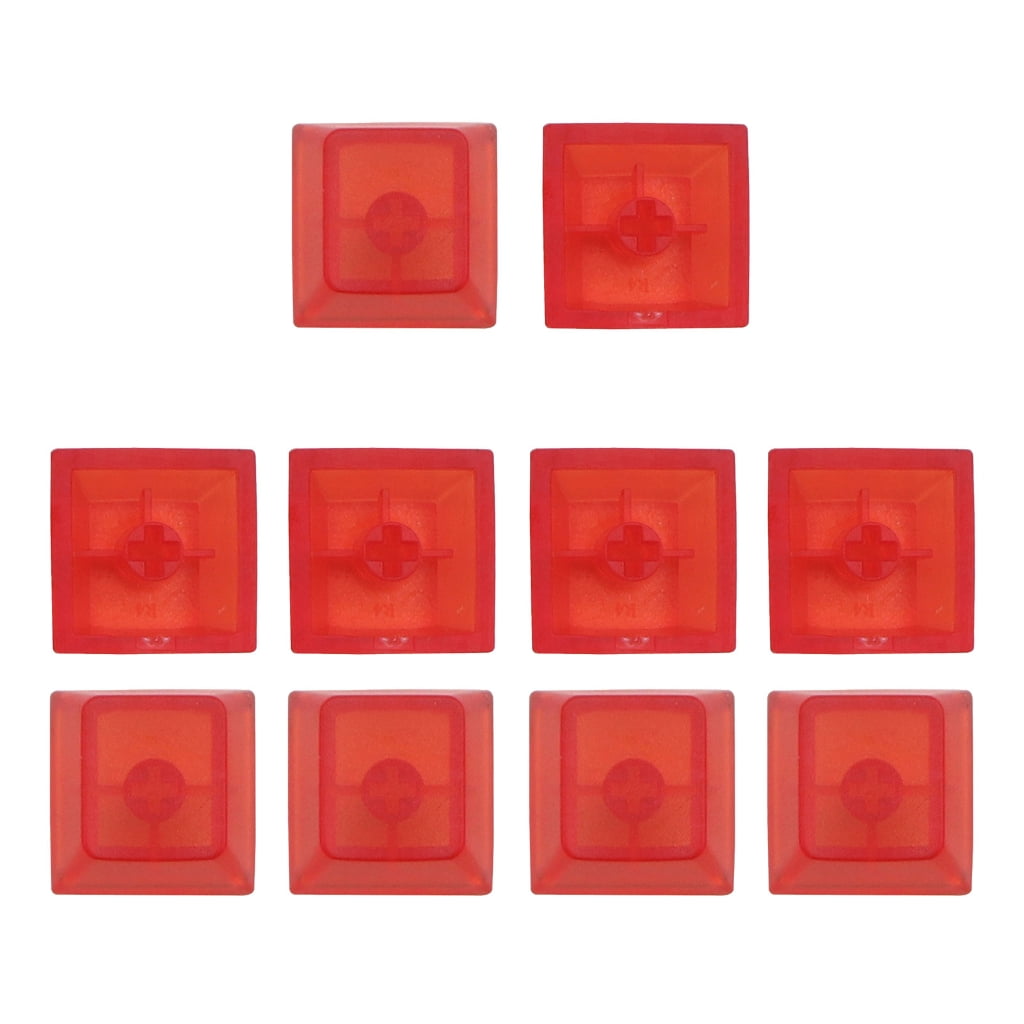 YongCo 10Pcs PC Blank Clear Transparents Keycap Original Height Keycap ...