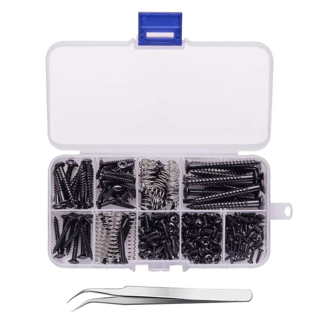 YongCo 173 Pieces Guitar Screw Kits 9 Types, Guitar Screws Assortment ...