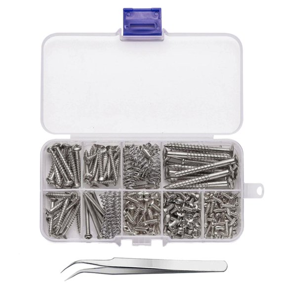 YongCo 173 Pieces Guitar Screw Kits 9 Types, Guitar Screws Assortment ...