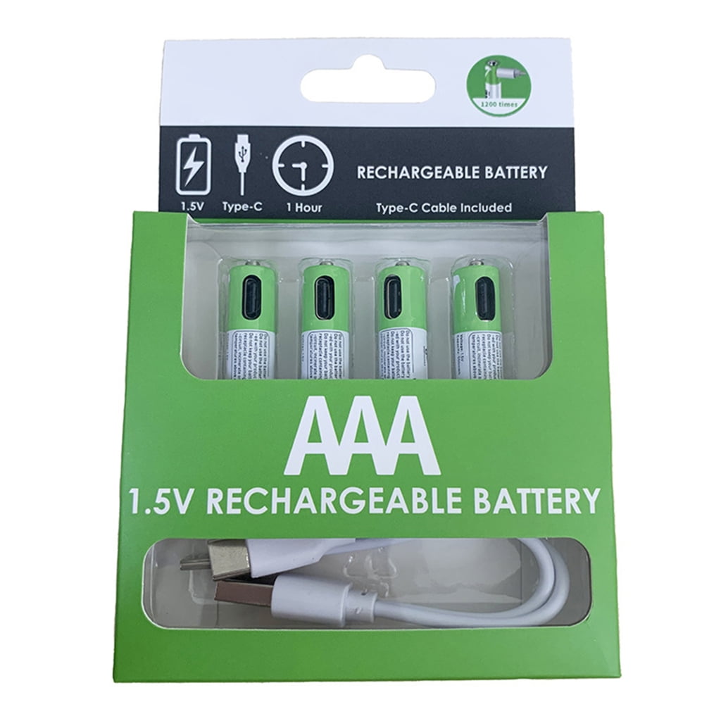 YongCo 2pc/4pc Rechargeable Battery USB Fast Charging Batteries and ...