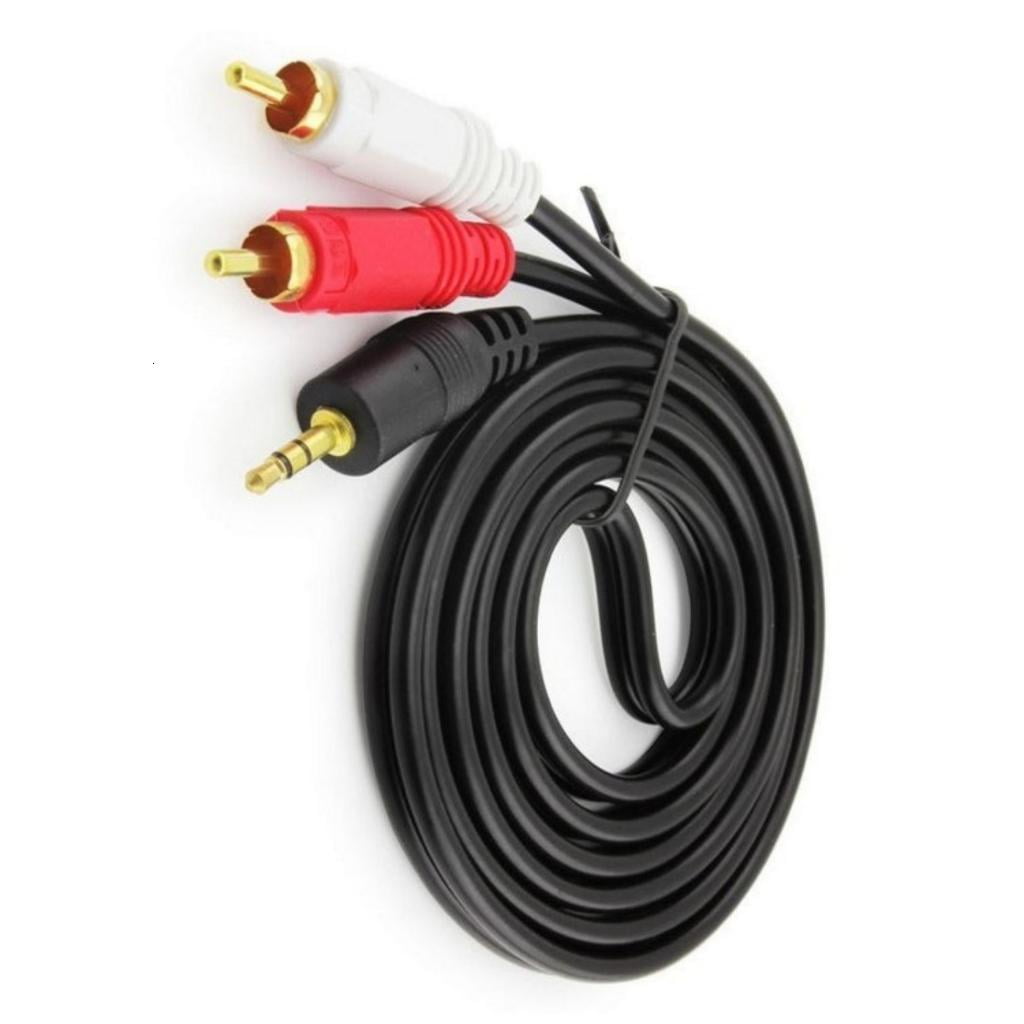 YongCo 3.5mm 1/8 to 2RCA Male Headphone Adapter Y Splitter Cable Stereo ...
