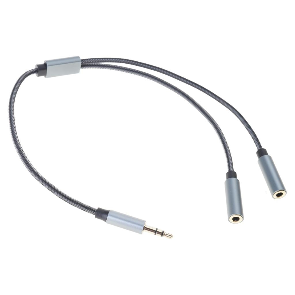 YongCo 3.5mm Sound Splitter Cable Aluminum Cord for Headphones ...