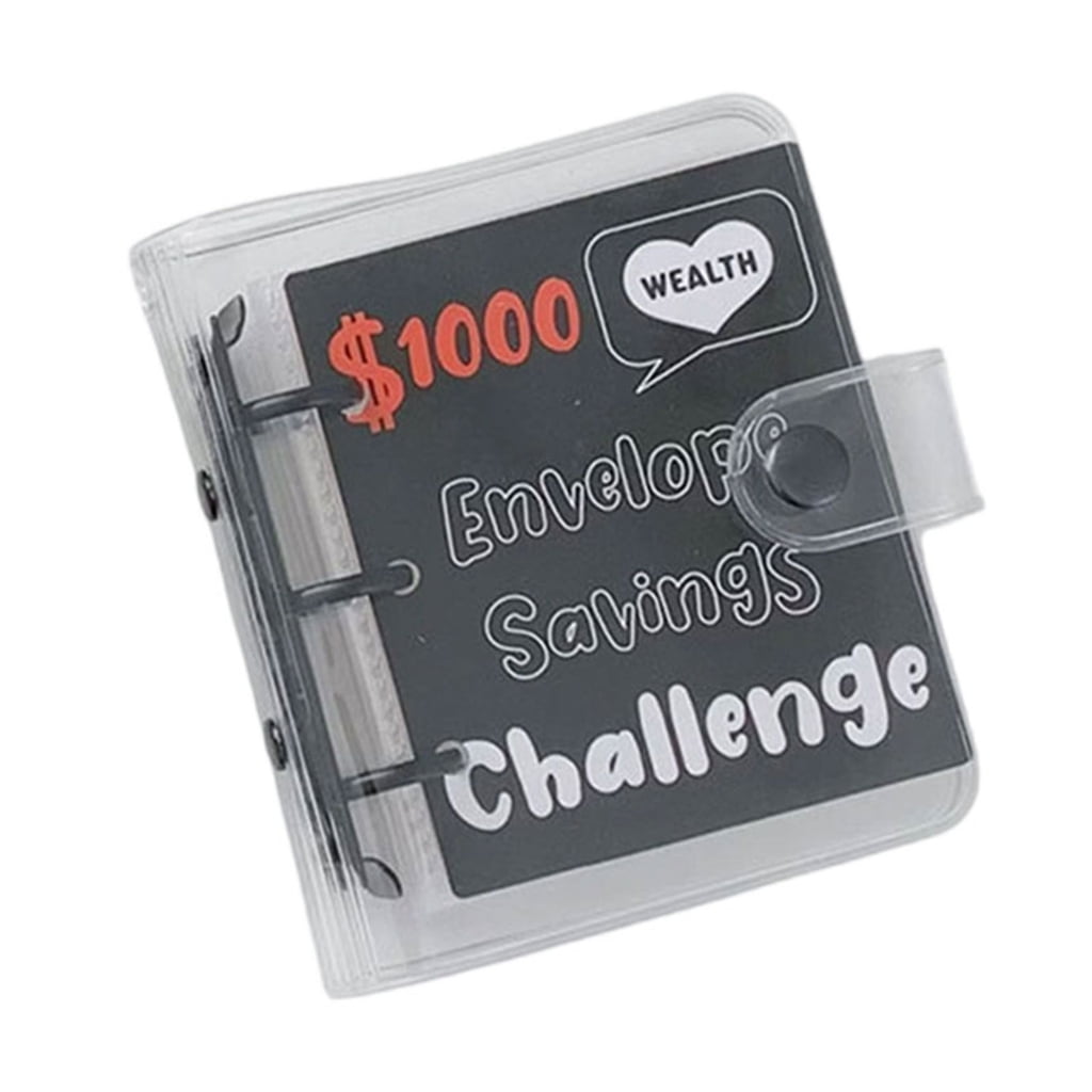YongCo 3 Rings PVC Binder Budget Money Saving Planner Banknotes Holder ...
