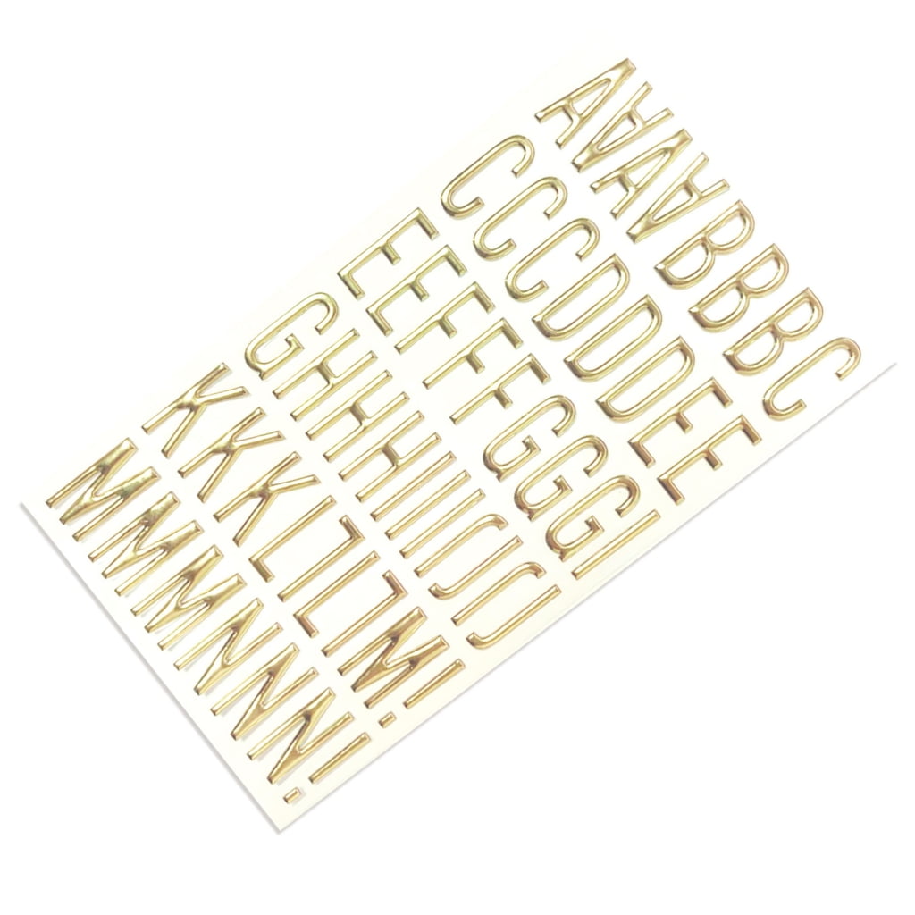 YongCo 3D Metallic Color Letter Number Sticker PVC Letter Sticker ...