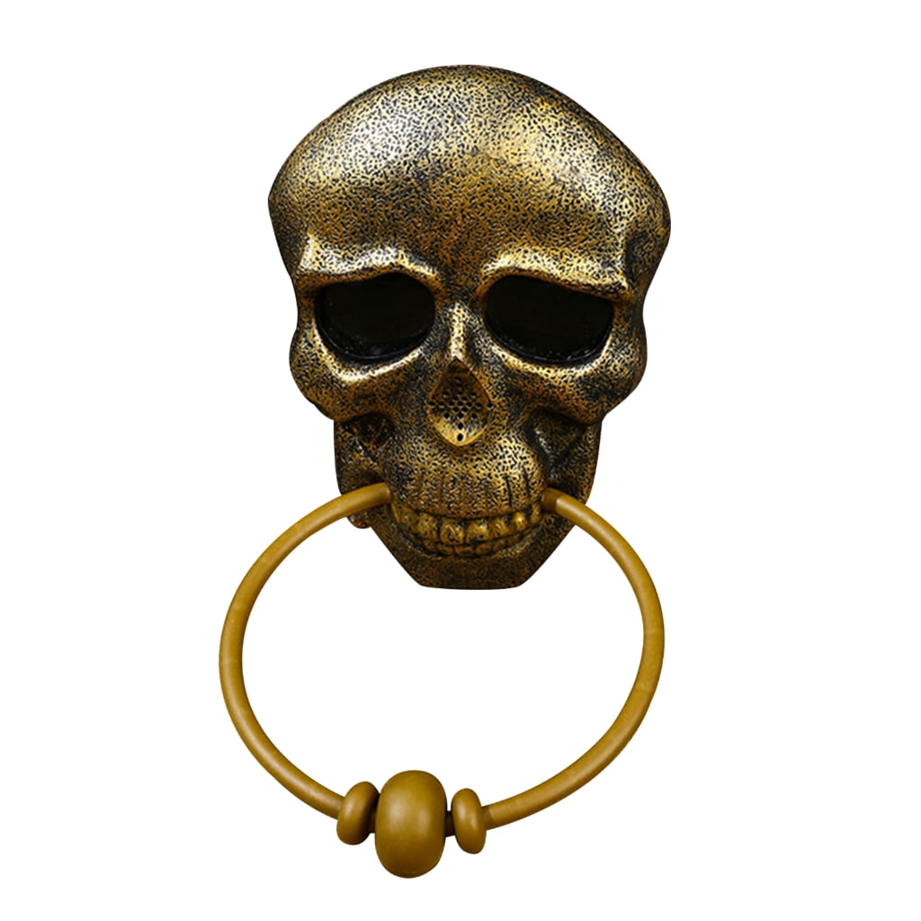 YongCo 3D Skull Hanging Door Knocker Gothic Door Knocker Skull Hanging ...