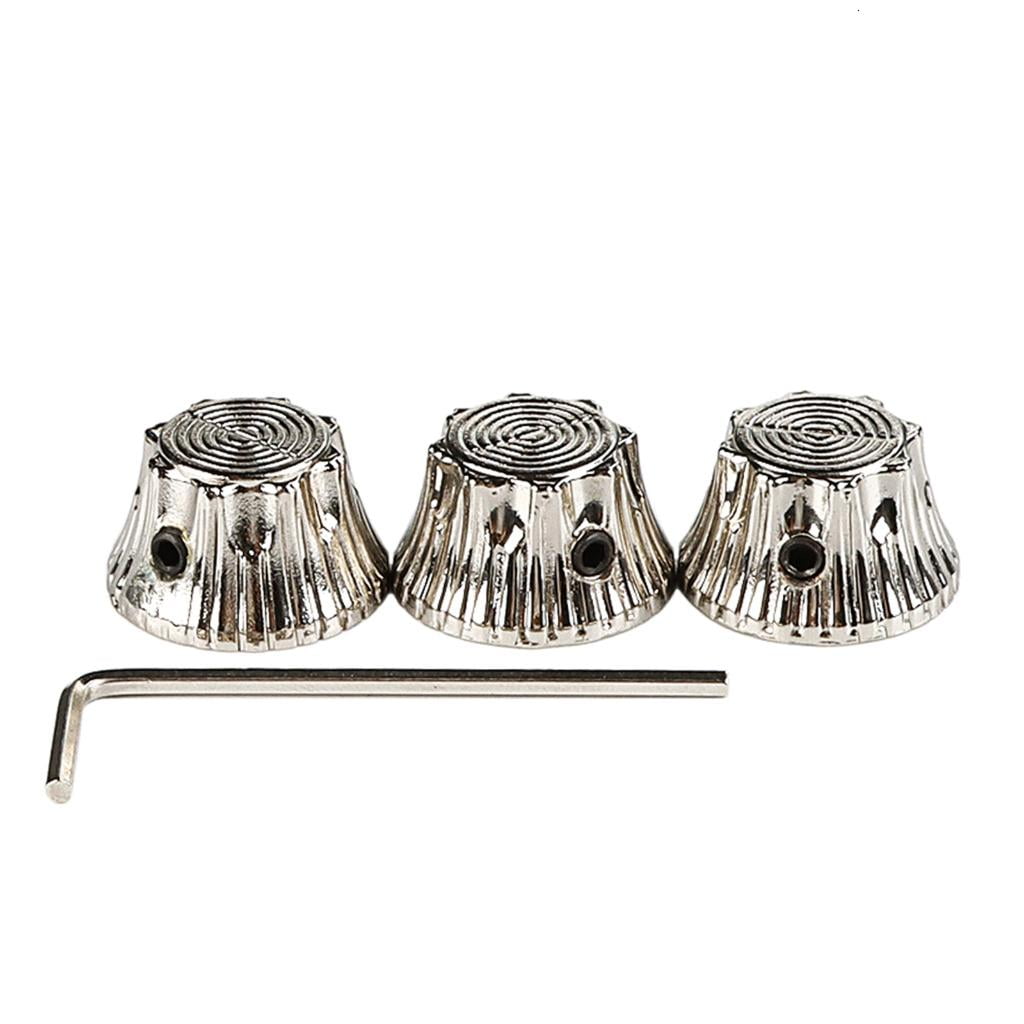 YongCo 3Pcs Metal Volumes Tone Control Knobs with Hole Electric Guitar ...