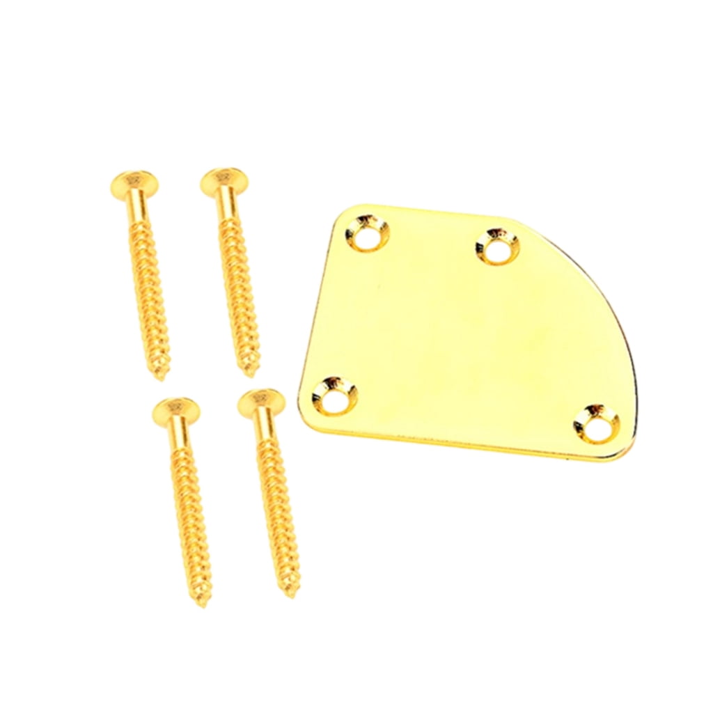 YongCo 4 Holes Metal Guitar Neck Joint Plates with Screws Guitar ...