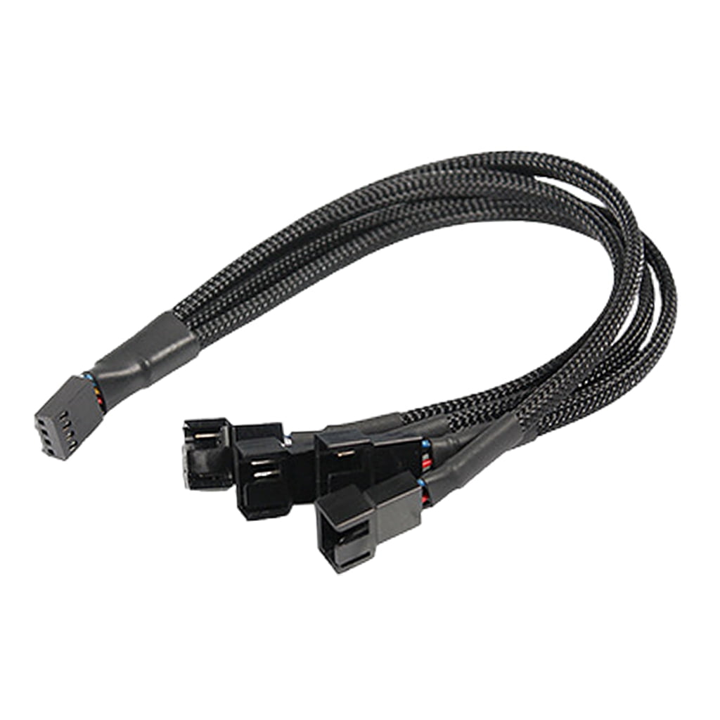 YongCo 4 Way Fan Adapter Cable For Computer Cooling Supports Motherboards Signal Sync And Stable ...