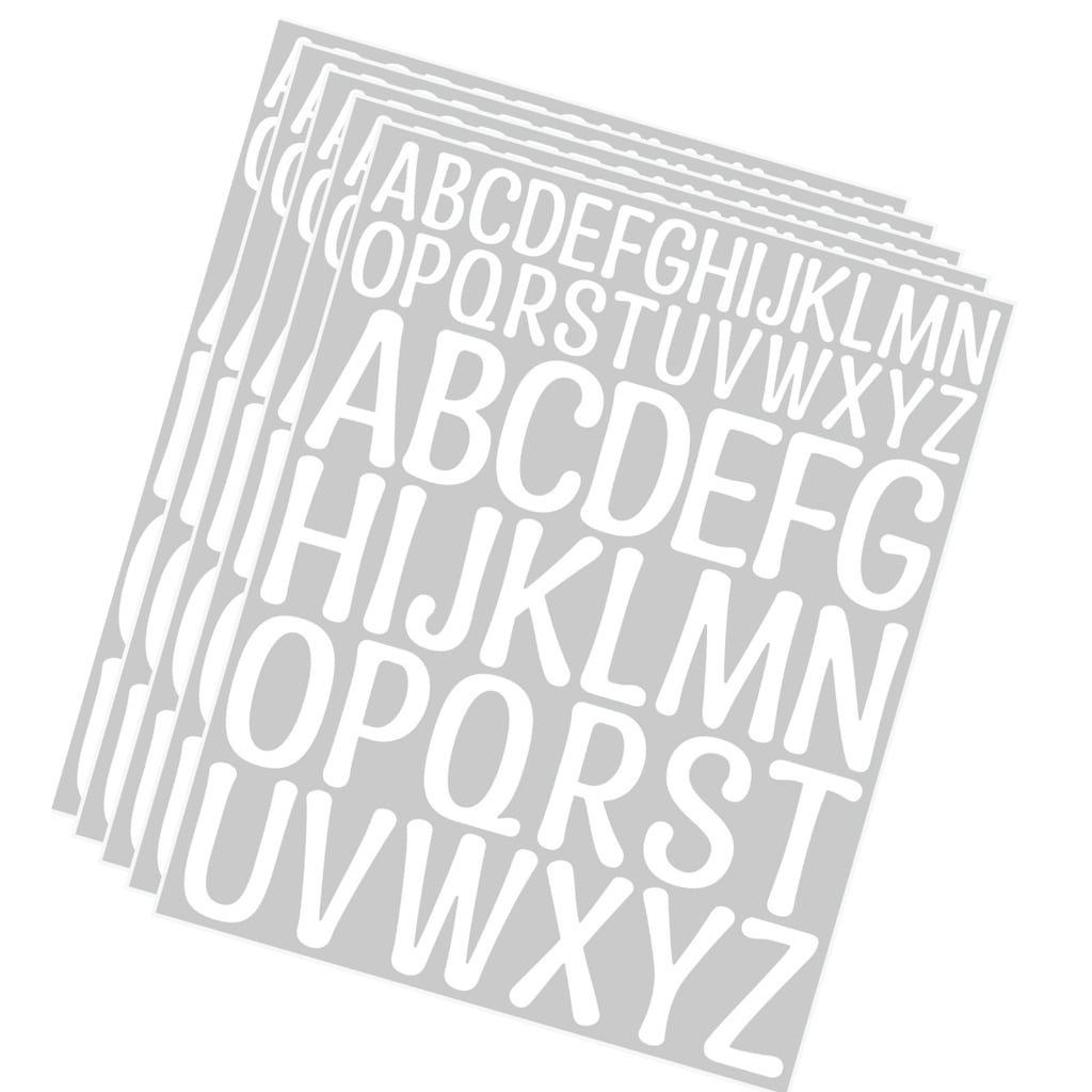 YongCo 5 Sheets Waterproof Letter Sticker Alphabets Sticker Decal ...
