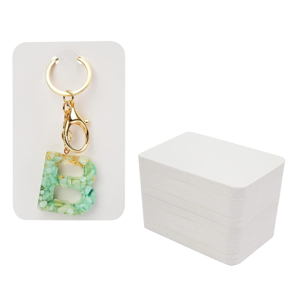 YongCo 50x Keychain Packaging Cardstock Holder Displaying Keyring Brown ...