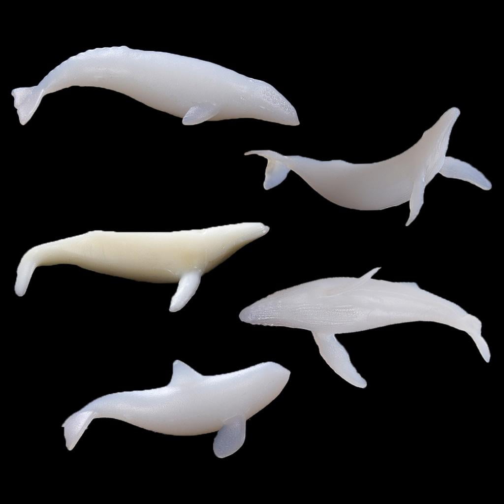 YongCo 5x Mini Whale Modeling Resin Mold Ocean Luminous Whale Fillers ...