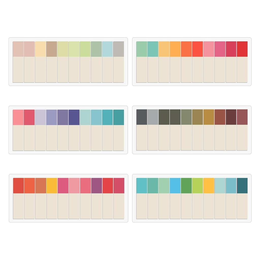 YongCo 6 Pcs Aesthetic Stickier Note Memos Pad Easy to Write Simple ...