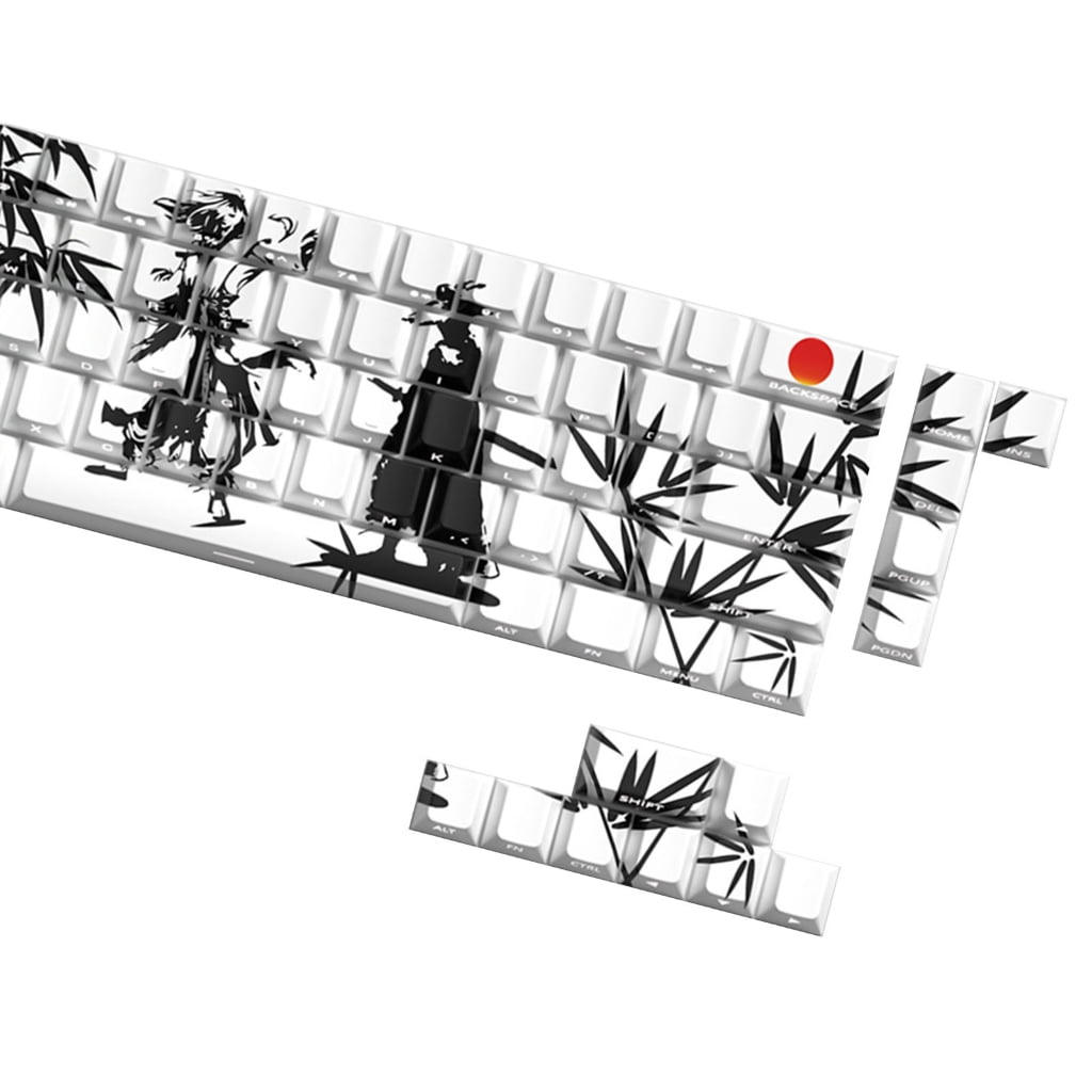 YongCo 64/74Key Translucents Keycaps Wuxia Side Print Backlit Shine ...