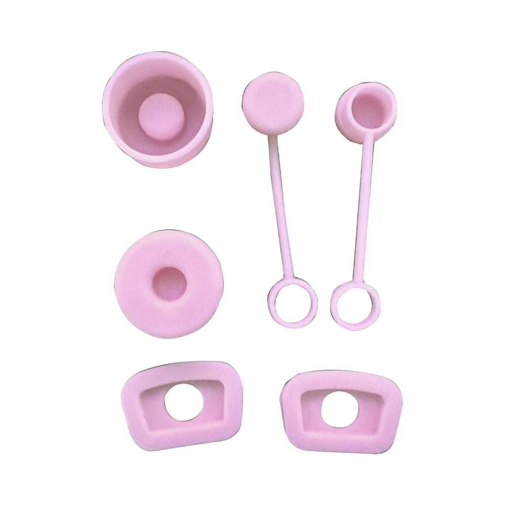 YongCo 6Pieces Cup Silicone Spill Proof-Stopper Set Including Straw ...