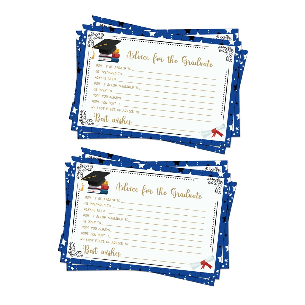 YongCo 6Pieces Graduation Advice Words Card for Graduate 6x4Inch Well ...