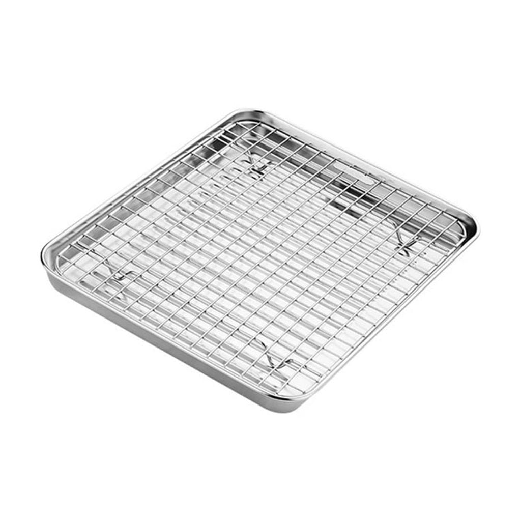 YongCo Baking Sheet with Rack Cookie Sheet 304Stainless Steel Texture ...