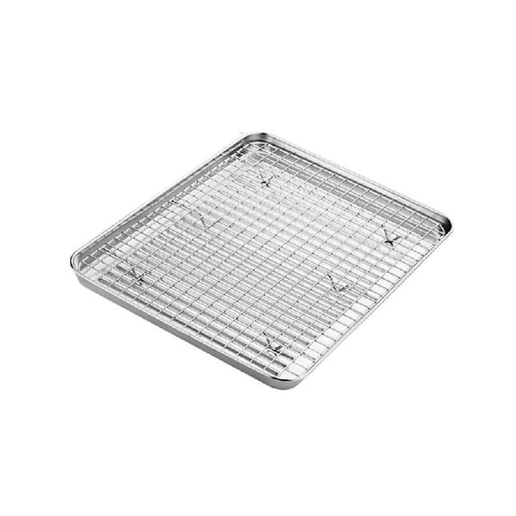 YongCo Baking Sheet with Rack Cookie Sheet 304Stainless Steel Texture ...