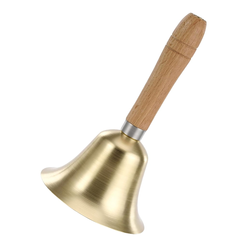 YongCo Brass School Bell Handheld Service Bell Large Hand Call Bell ...