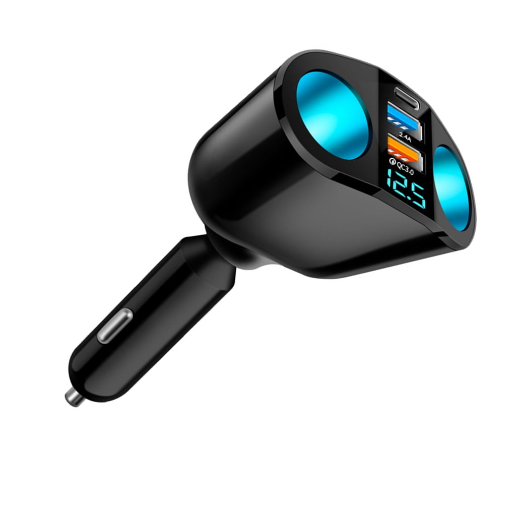 YongCo Car Charging Double USB & USB C Vehicles Socket Splitter Fast ...