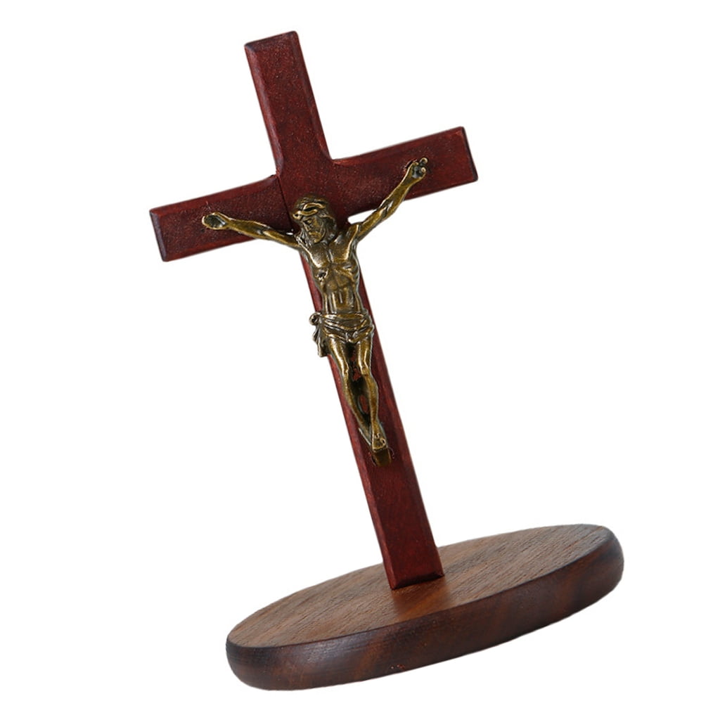 YongCo Catholic Wooden Crucifix Crosses with Detachable Stand Jesuses ...