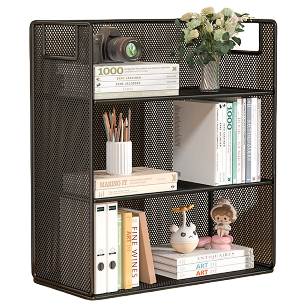 YongCo Desktop Organizers Multi Tiered Display Shelf Rack Metal Mesh Desk File Organizers ...