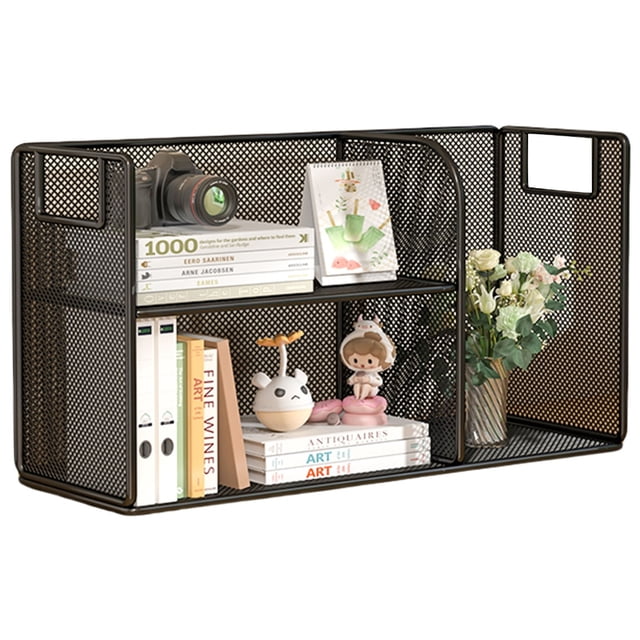 YongCo Desktop Organizers Multi Tiered Display Shelf Rack Metal Mesh ...