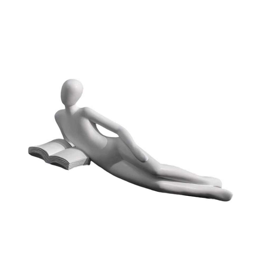 YongCo Elegant Resins Thinking Lady Statue Abstract Reading Women ...
