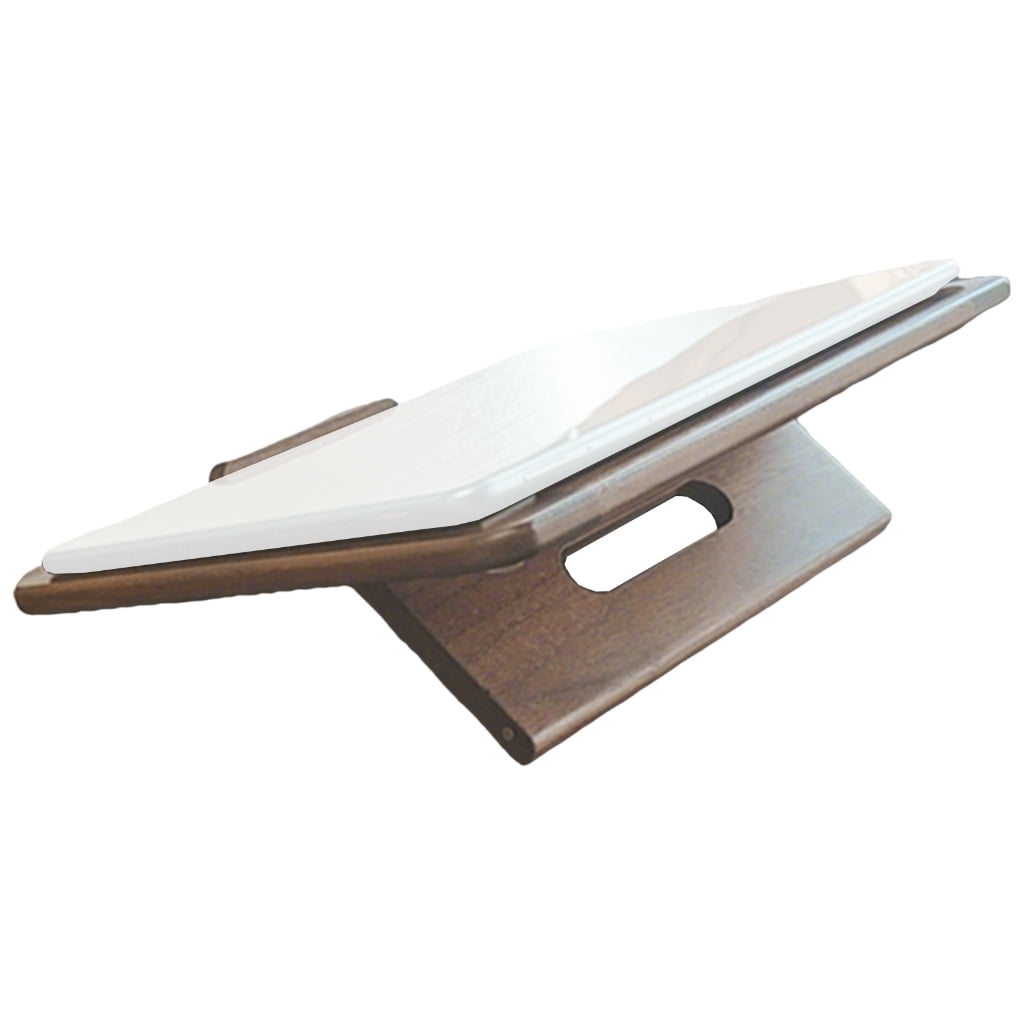 YongCo Ergonomic Walnuts Wood Stand Adjustable Laptop Risers Ventilated ...