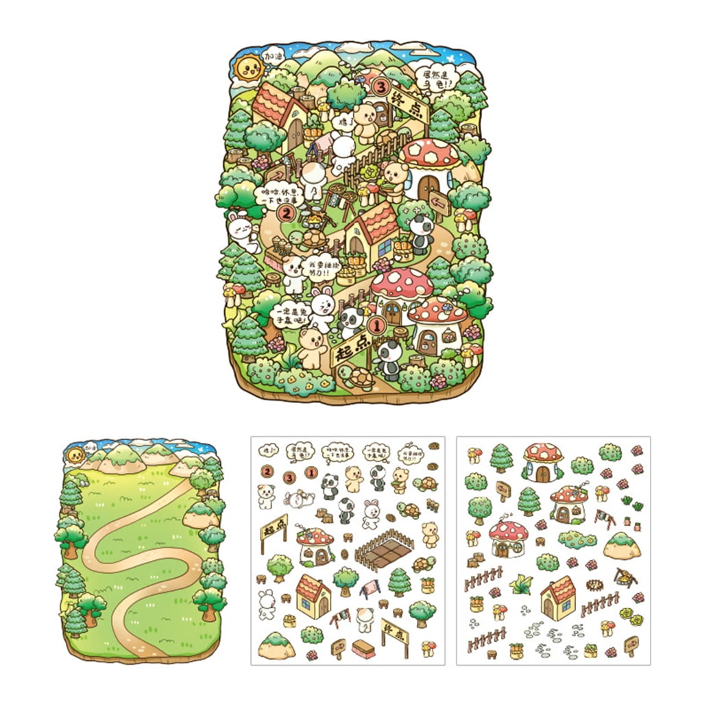 YongCo Fairies Tale Series Landscape Sticker Scene Sticker Hand Account ...