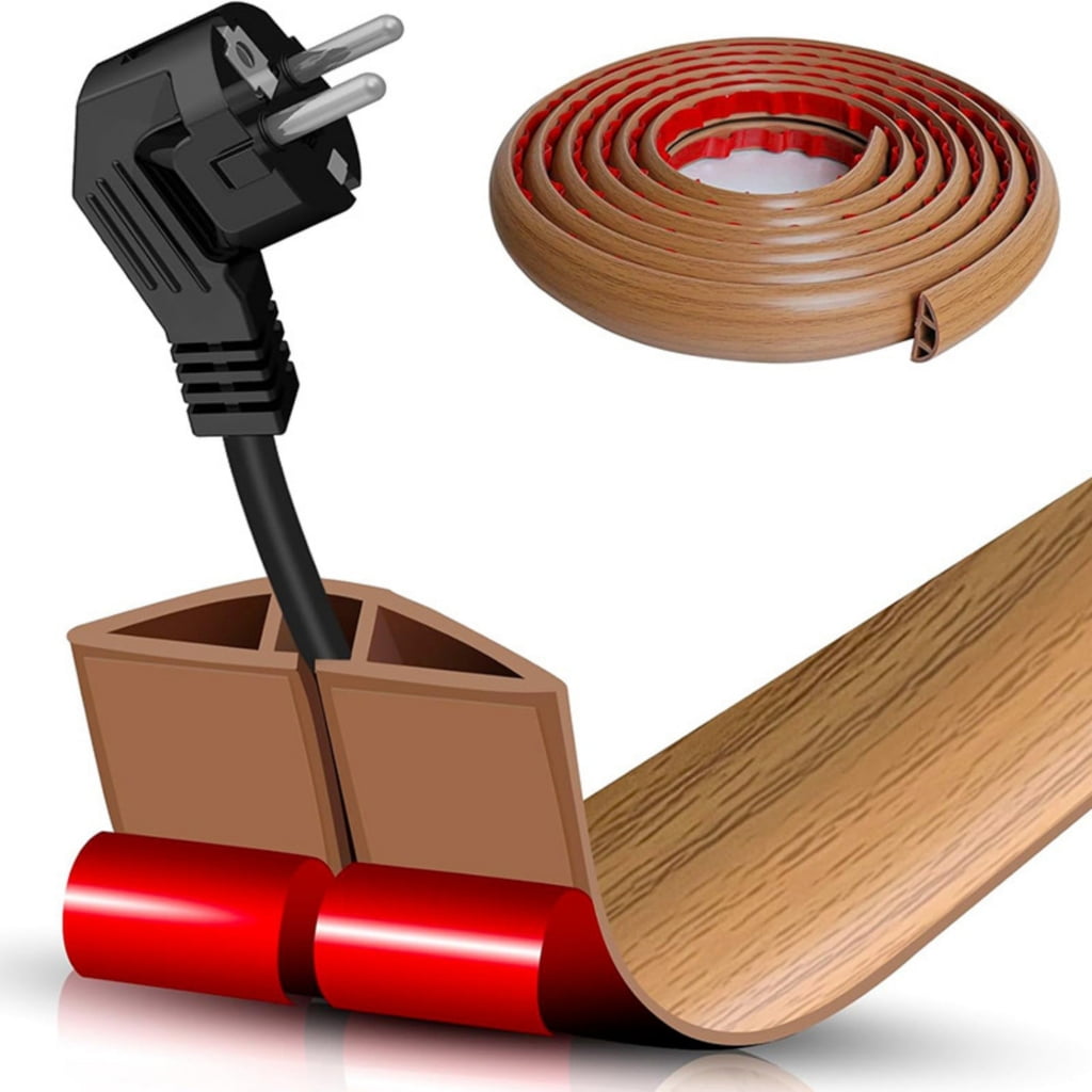 YongCo Floor Wire Cover Flexible Cut To Length Cord Concealer For Home ...