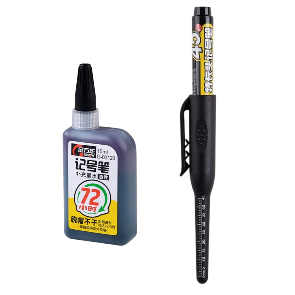 YongCo Long Nose Marker with Scales 45mm Deep Hole Marker Long Tip ...