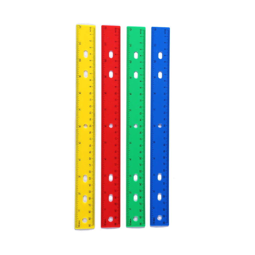 YongCo Math Ruler Colorful Drawing Ruler with Inches Centimeters Scale ...