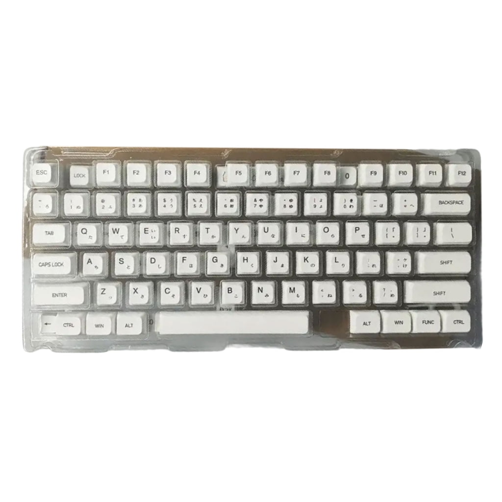 YongCo Minimalist White Keycaps 120pcs English Japanese Russian Korean ...