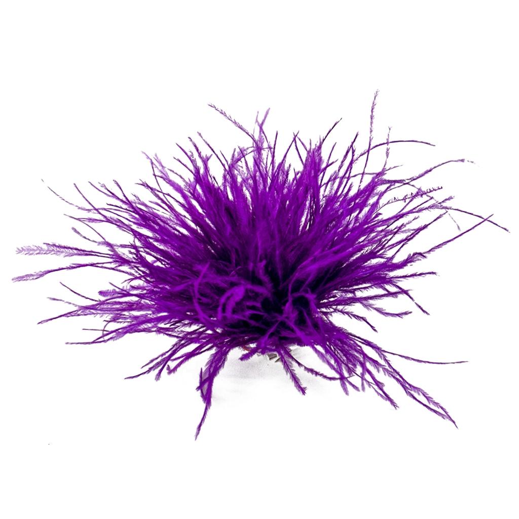YongCo Ostrich Feather Brooch Scarf Clip Feather Brooches Lapel Pins ...