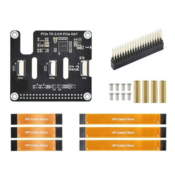 YongCo PCIE to 2CH PCIe FFC Double PCIe HAT Board Extension Board For ...
