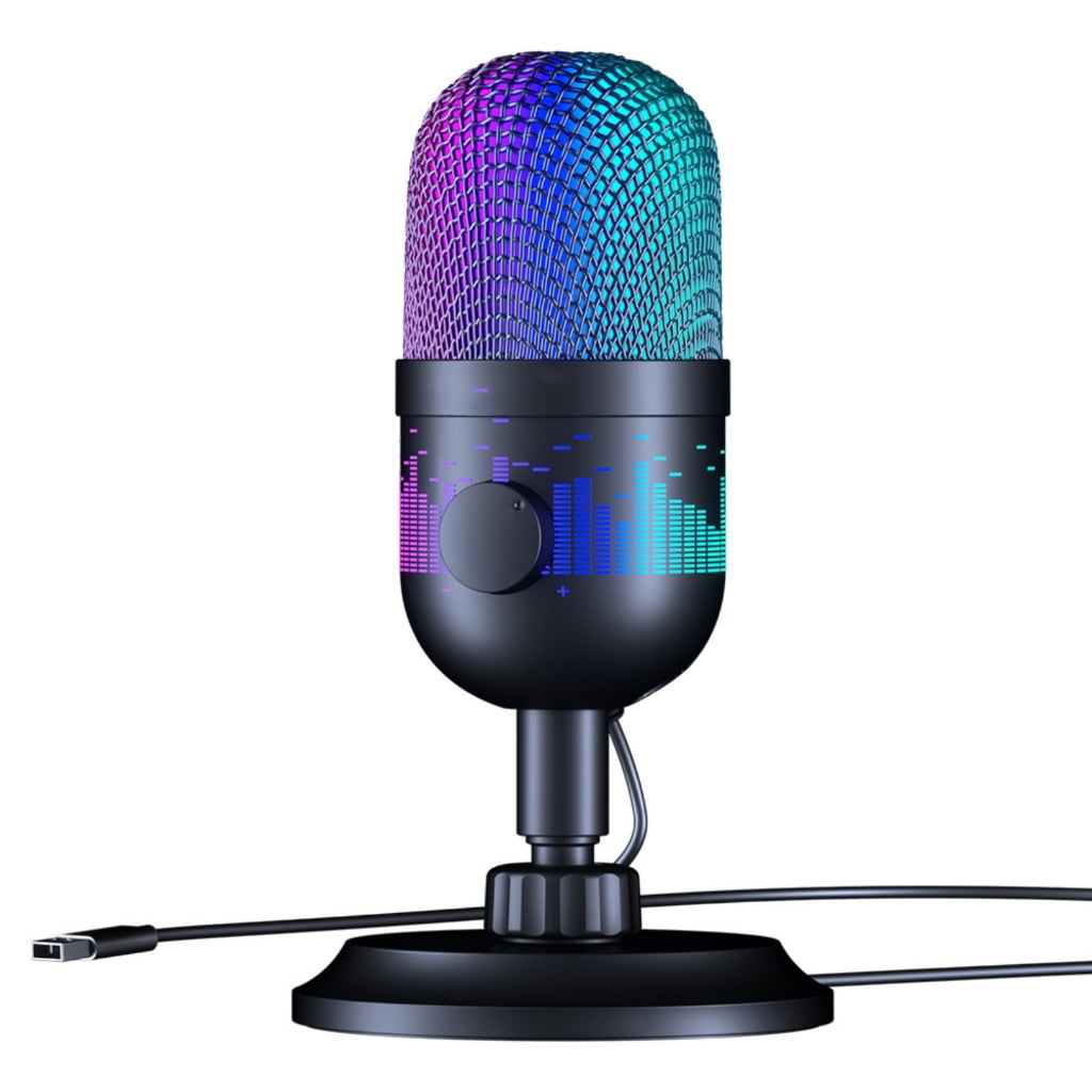 YongCo Plugs and Play USB Microphone for Gaming Streaming with LED ...