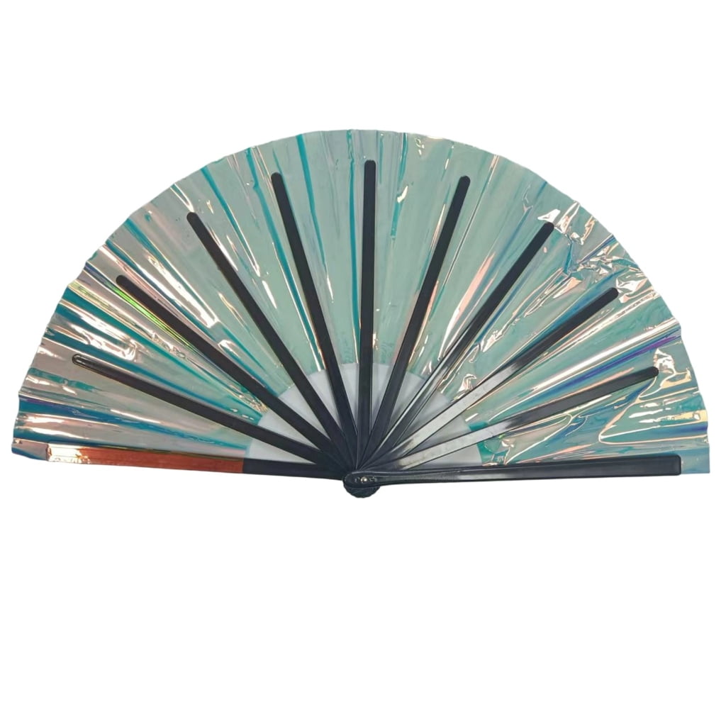 YongCo Premium PVC Folding Fan Classical Styles Easily Open Close ...