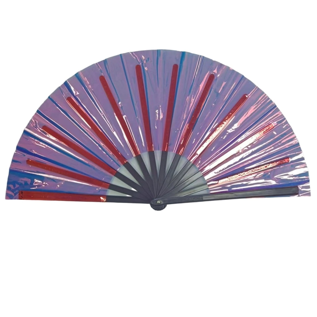 YongCo Premium PVC Folding Fan Classical Styles Easily Open Close ...